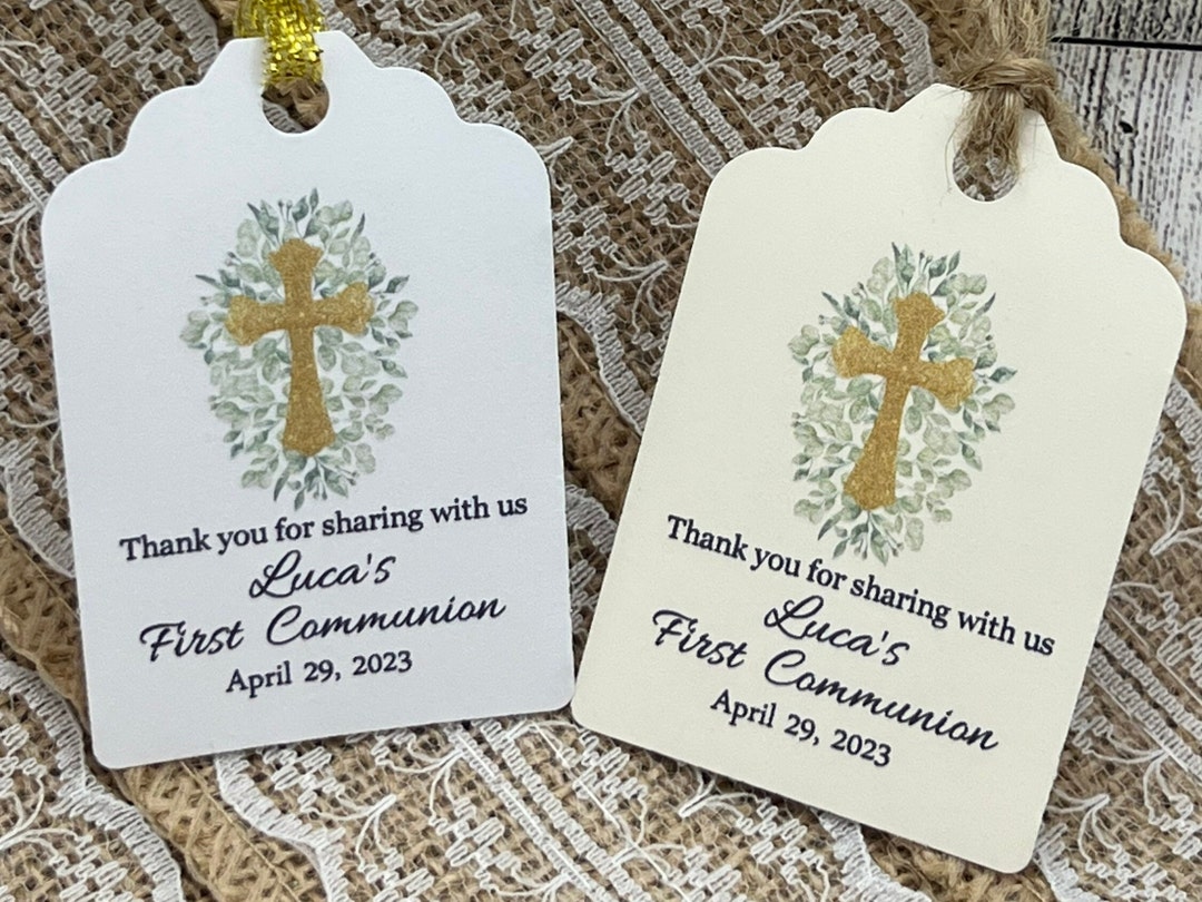 First Communion Favor Tags, Communion Boy, Communion Favor Tag, First ...