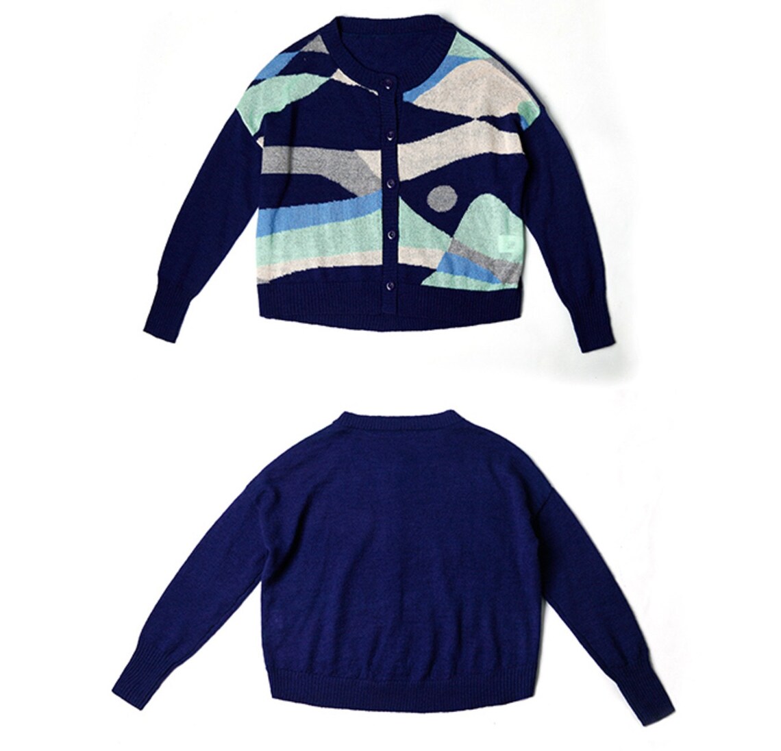 Fine Art Collection Blue Color Fusion Sweater Top | Etsy