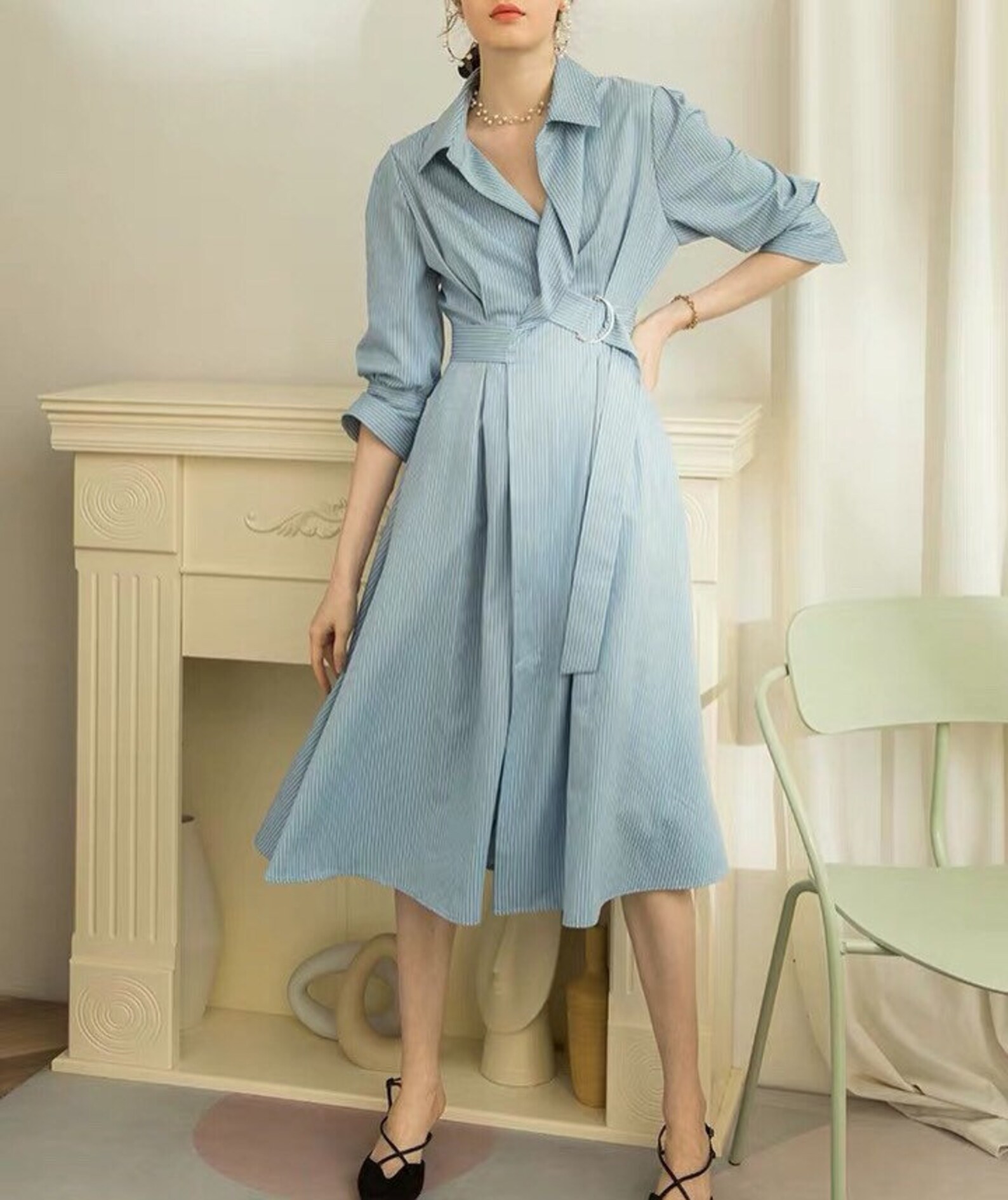 La Chic Parisienne Collection Grey Blue Irregular Designed | Etsy