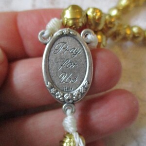 St. Joseph With Jesus Gold Rose Sturdy Rosary - Etsy