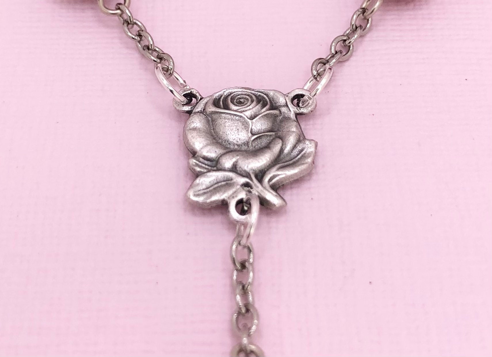 Our Lady of Fatima, Red Roses Rosary - Etsy