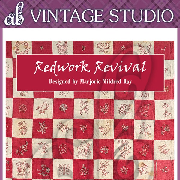 Redwork Flower - Etsy