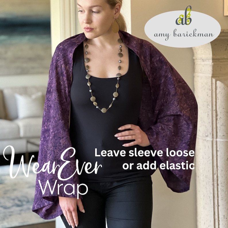 Wearever Wrap, Instant Downloadable Sewing Pattern, by Amy Barickman, a ...