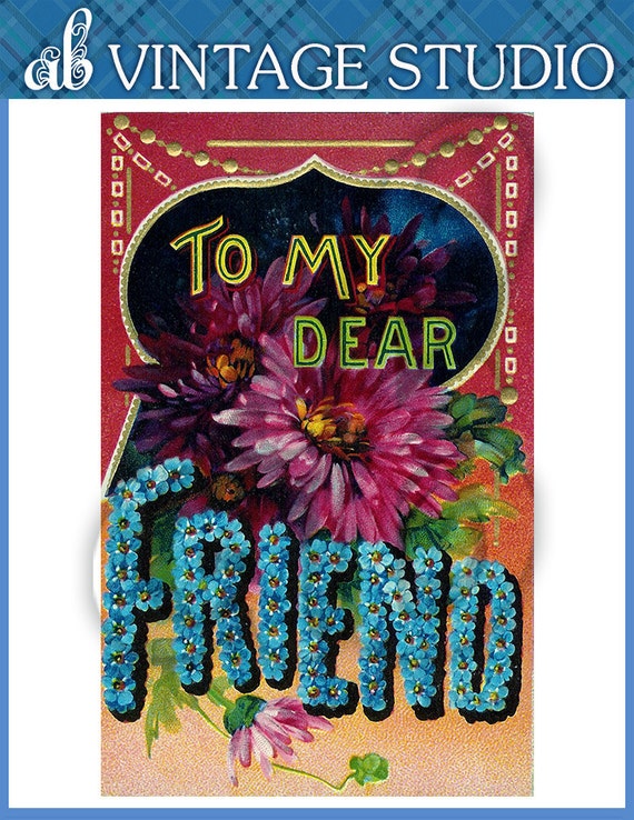 To My Dear Friend Card INSTANT DOWNLOAD | Etsy