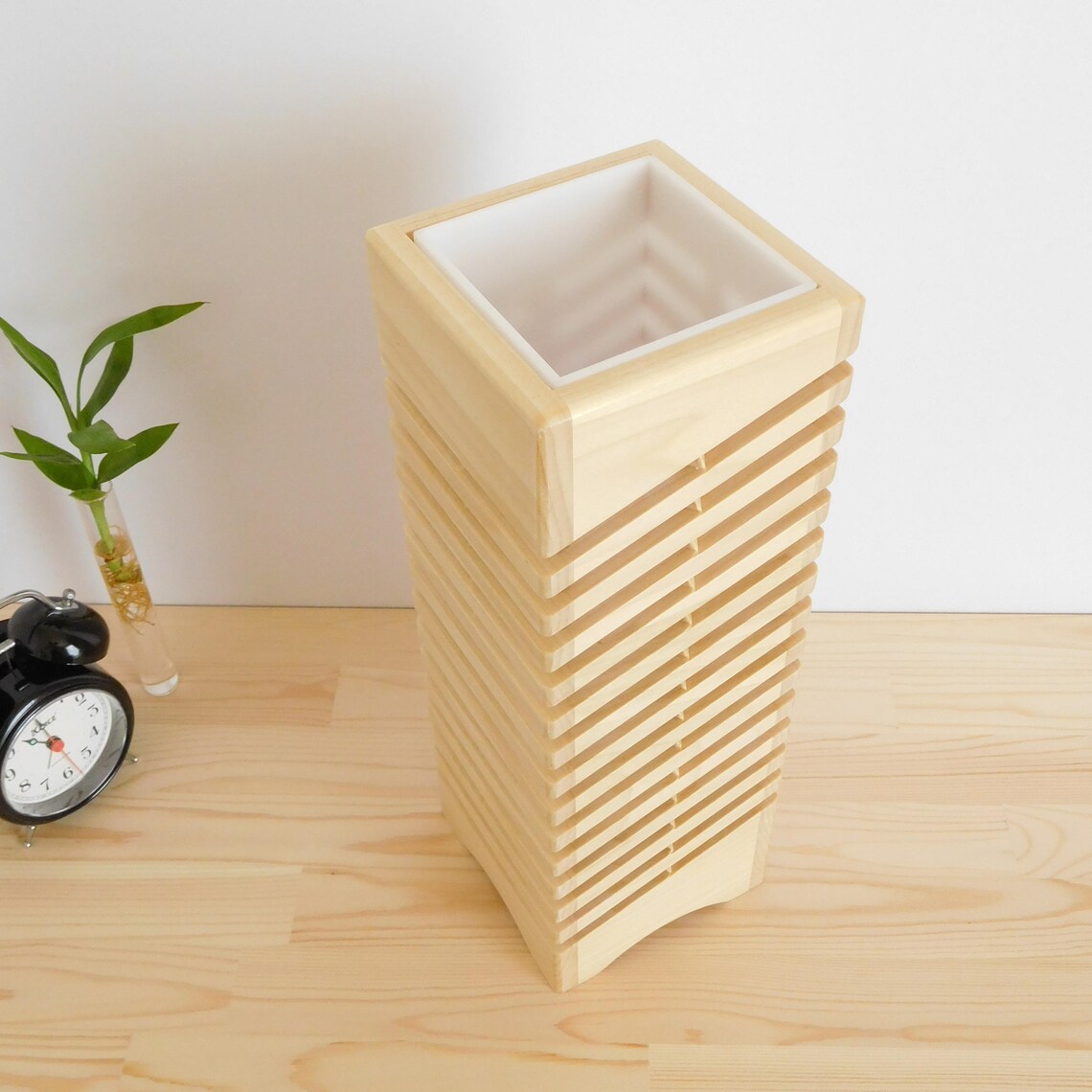 Wooden Side Table Lamp for Living Room Handmade Led Lamp | Etsy