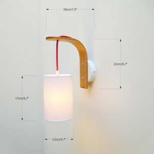 Wood Wall Sconce Hardwired, Oak Bracket for Pendant Light, Modern ...