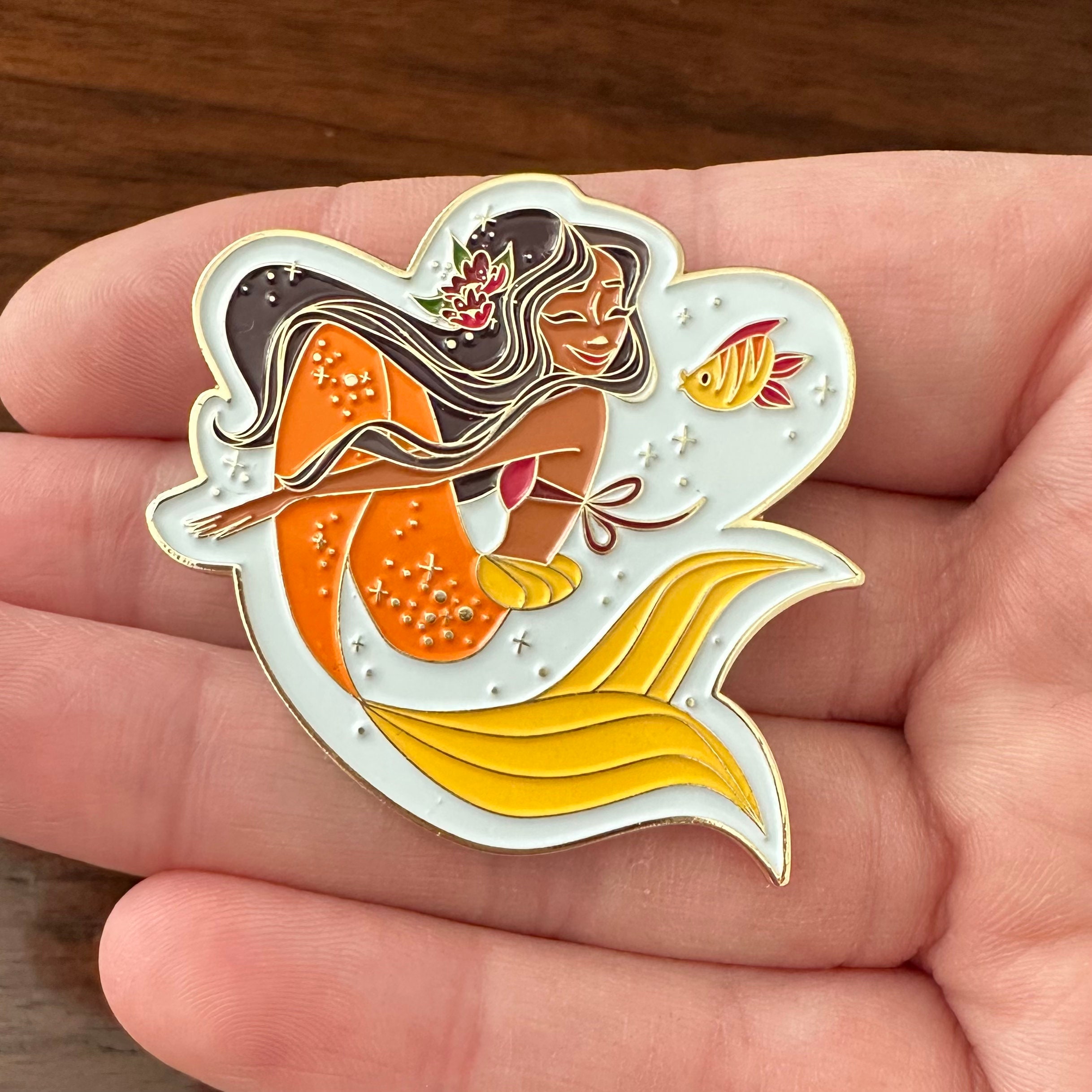 The "marley Mermaid" Enamel Pin - Etsy