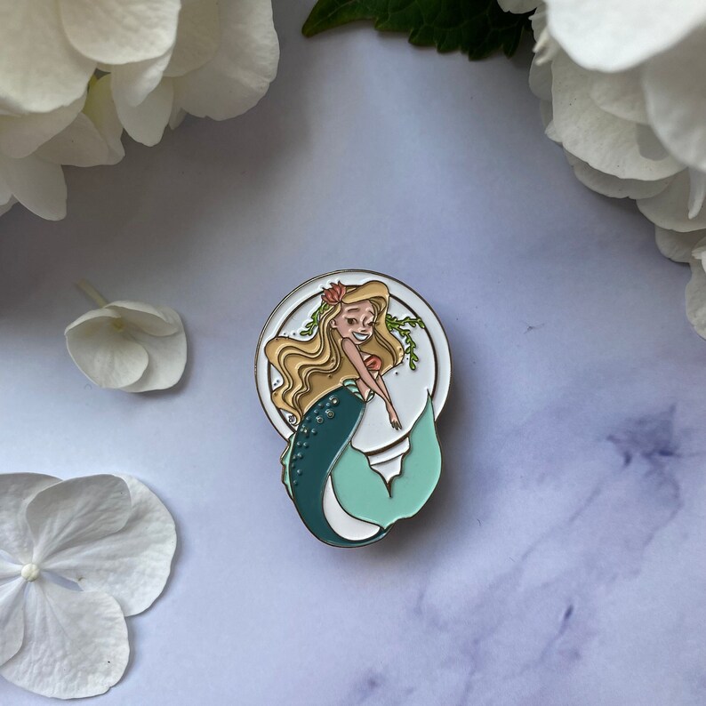 The "claire Mermaid" Enamel Pin - Etsy