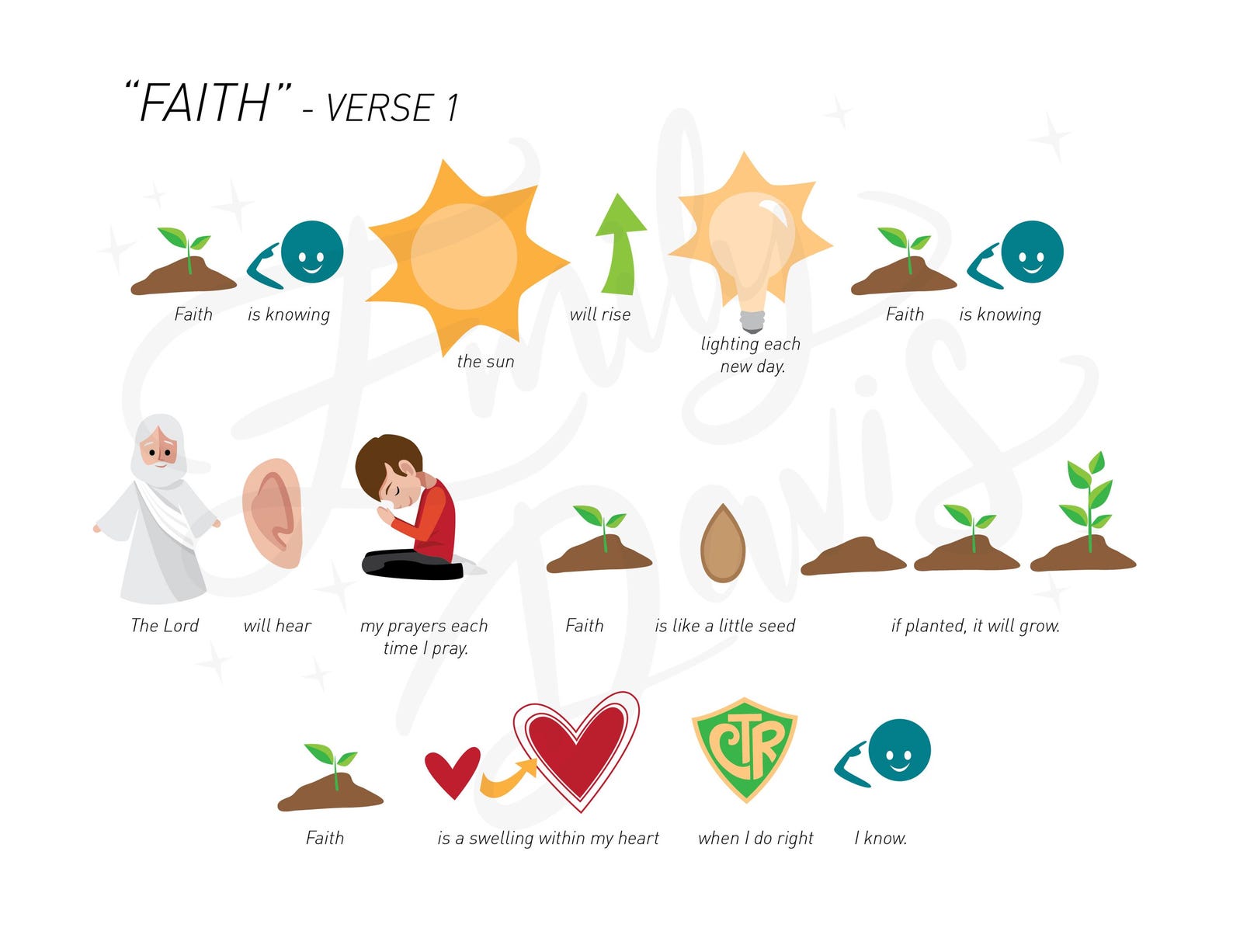 Primary Song "faith" Artwork - Etsy