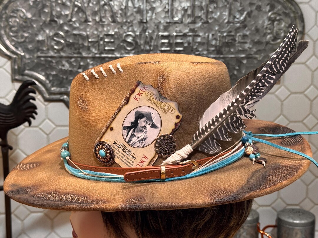 Custom / Handcrafted Western Rancher / Country Hat / Burnt / Painted ...