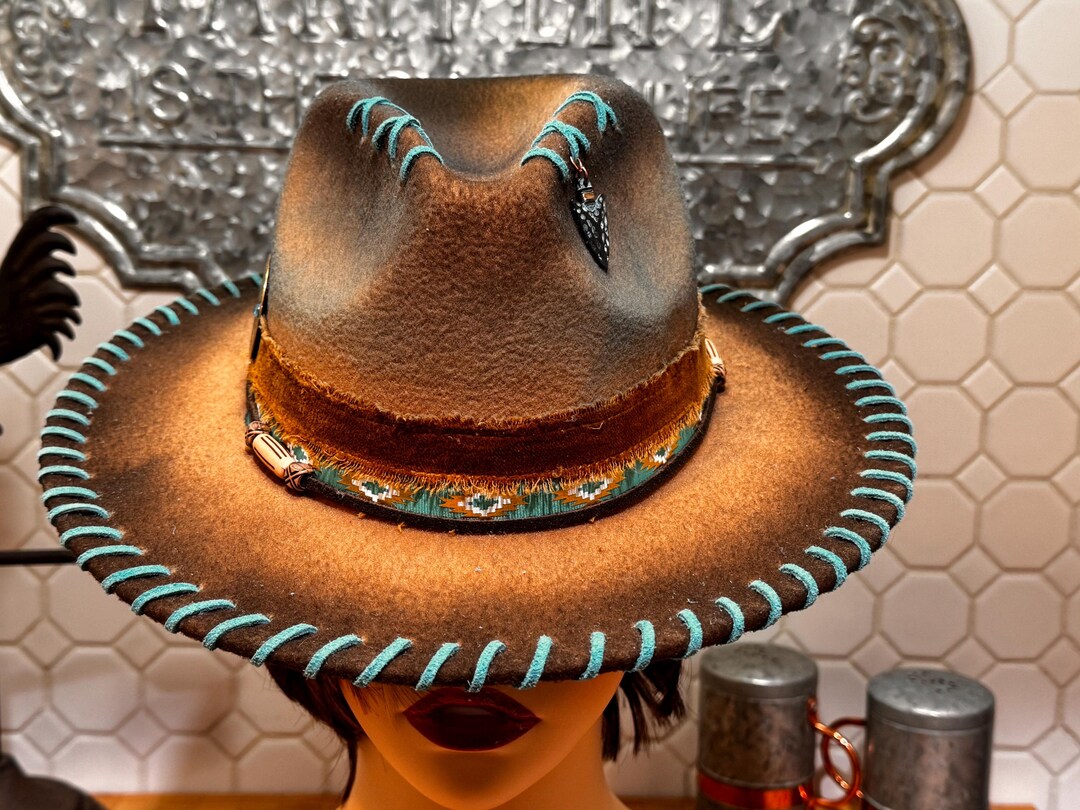 Custom / Handcrafted Western Rancher / Country / Burnt / Painted ...