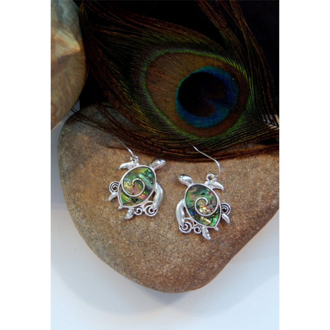 Fancy Swirled Sea Turtles - Inlaid Natural Abalone Shell Polished ...