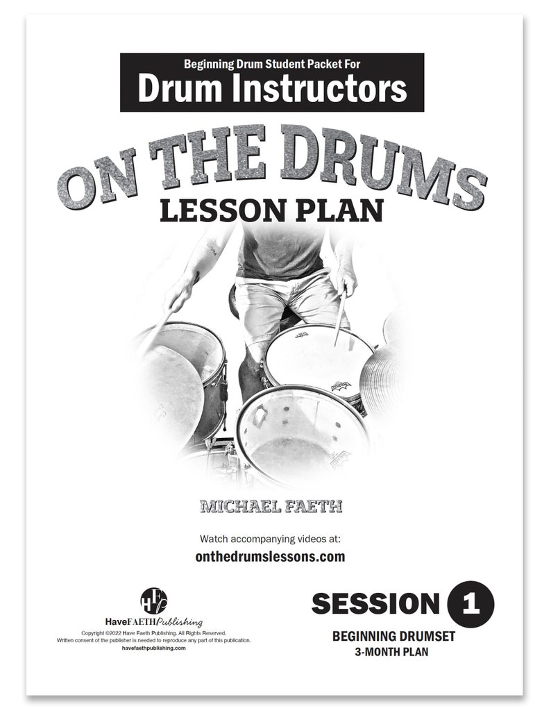 Drum Instructor Lesson Plan Packet for New Drummers From on the Drums ...
