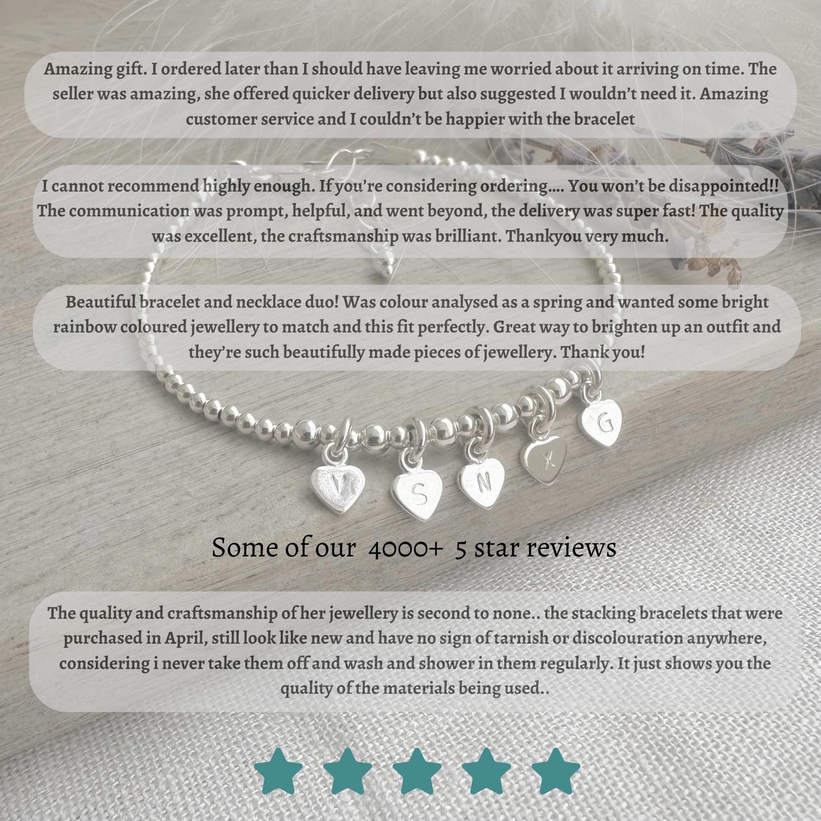 Sterling Silver Initial Bracelet Dainty personalised Bracelet Monogram Jewellery for Women Etsy