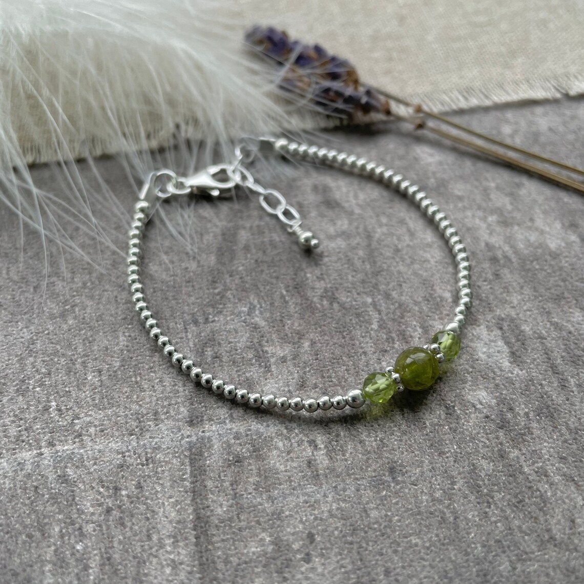 August Birthstone Bracelet Peridot Bracelet August Birthday - Etsy UK