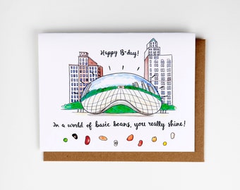 Chicago Birthday Card | Etsy