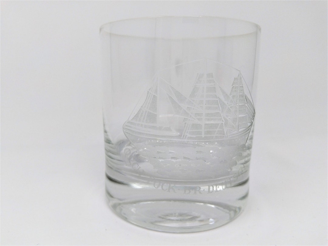 Vintage Tumbler Gorch Fock German Navy Sailing Ship – Crystal Art Glass ...