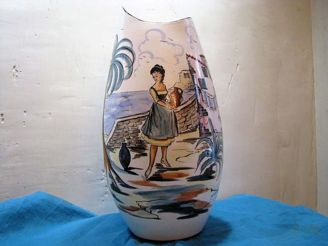 Vintage Floor Vase Marzi & Remy – 1950s West German Pottery – Mid ...