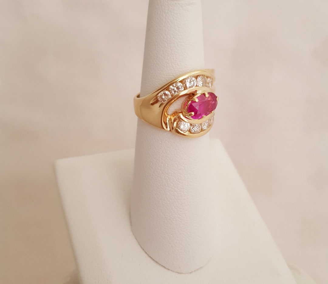 Custom-made 14k Ruby & Channel-set Diamond Ring EB494 - Etsy