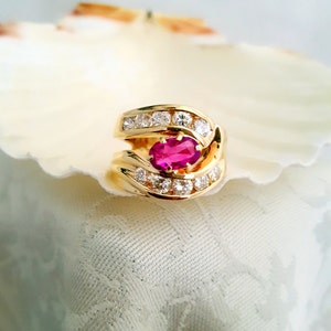 Custom-made 14k Ruby & Channel-set Diamond Ring EB494 - Etsy