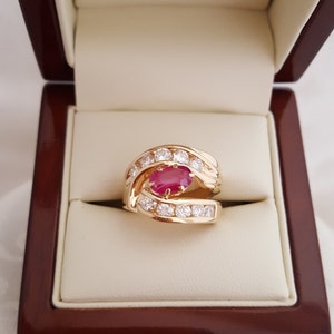 Custom-made 14k Ruby & Channel-set Diamond Ring EB494 - Etsy