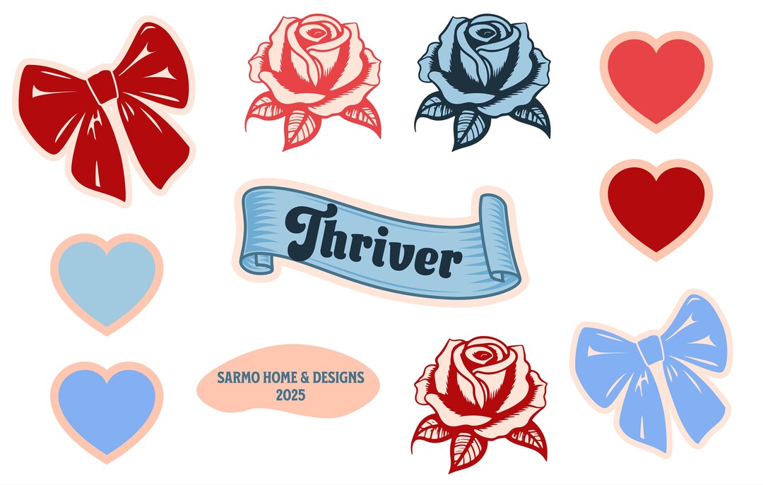 Breast Cancer Thriver Survivor Sticker Sheets, Chemo Radiation Triple ...
