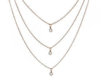 3 Row Necklace | Etsy