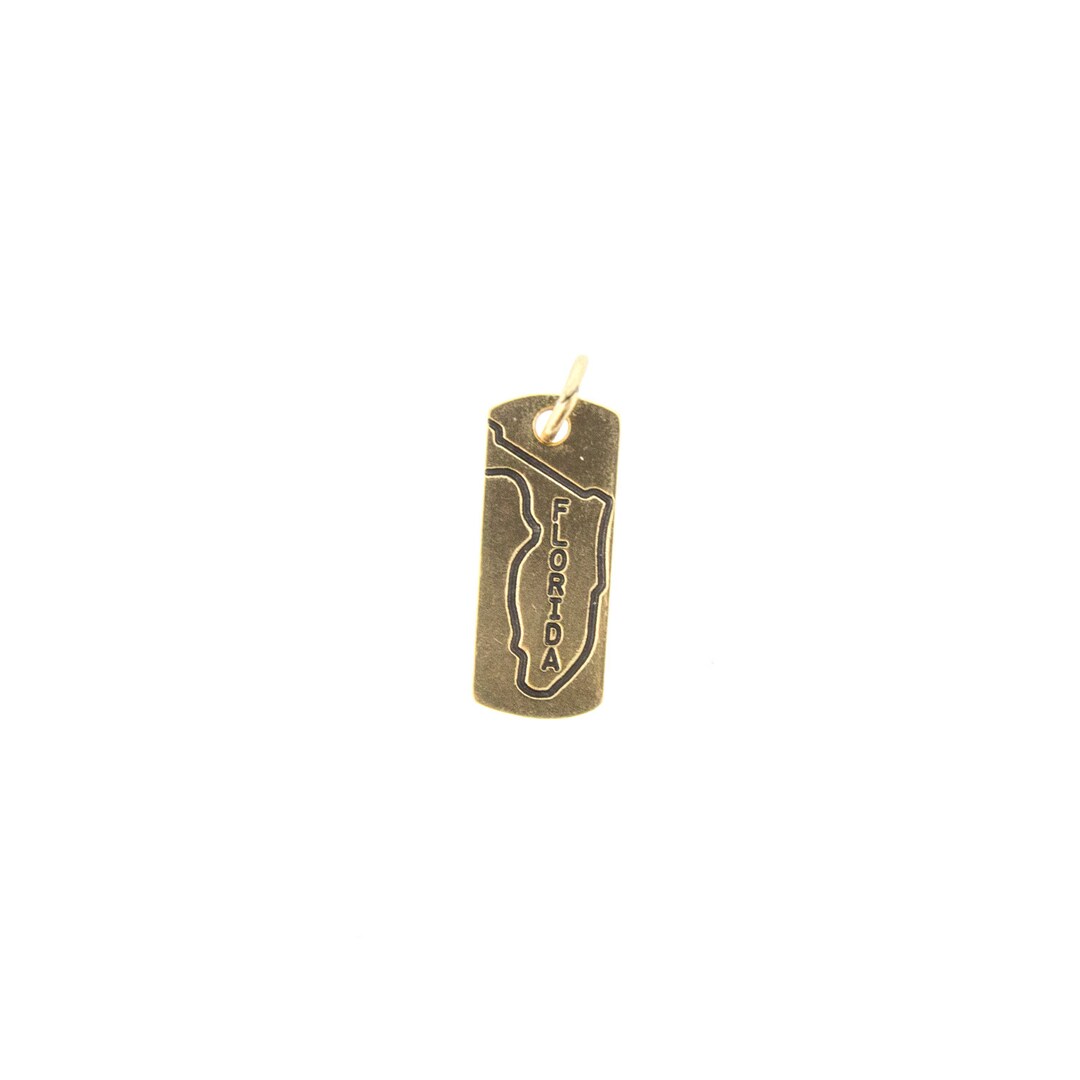 Gold Florida Charm - Etsy