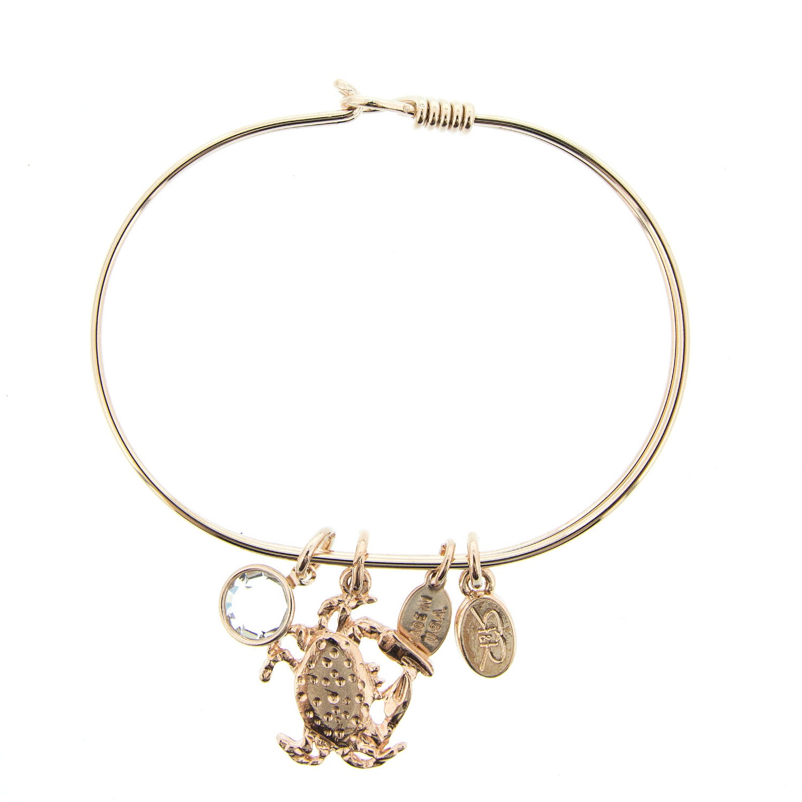 Rose Gold Crab Bracelet With Swarovski Crystal - Etsy