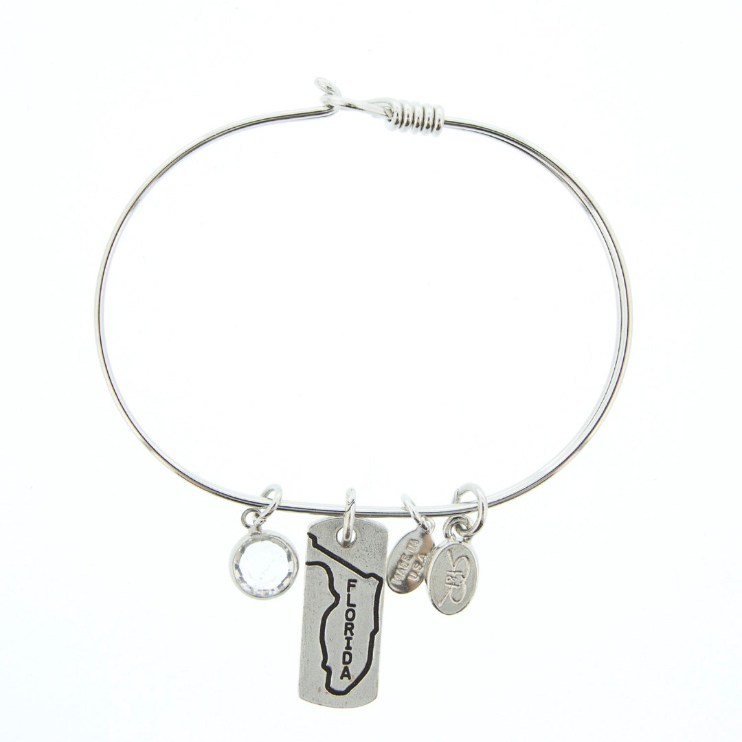 Silver Florida Bracelet With Swarovski Crystal - Etsy