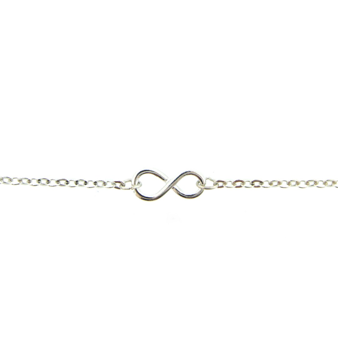Silver Infinity Anklet - Etsy