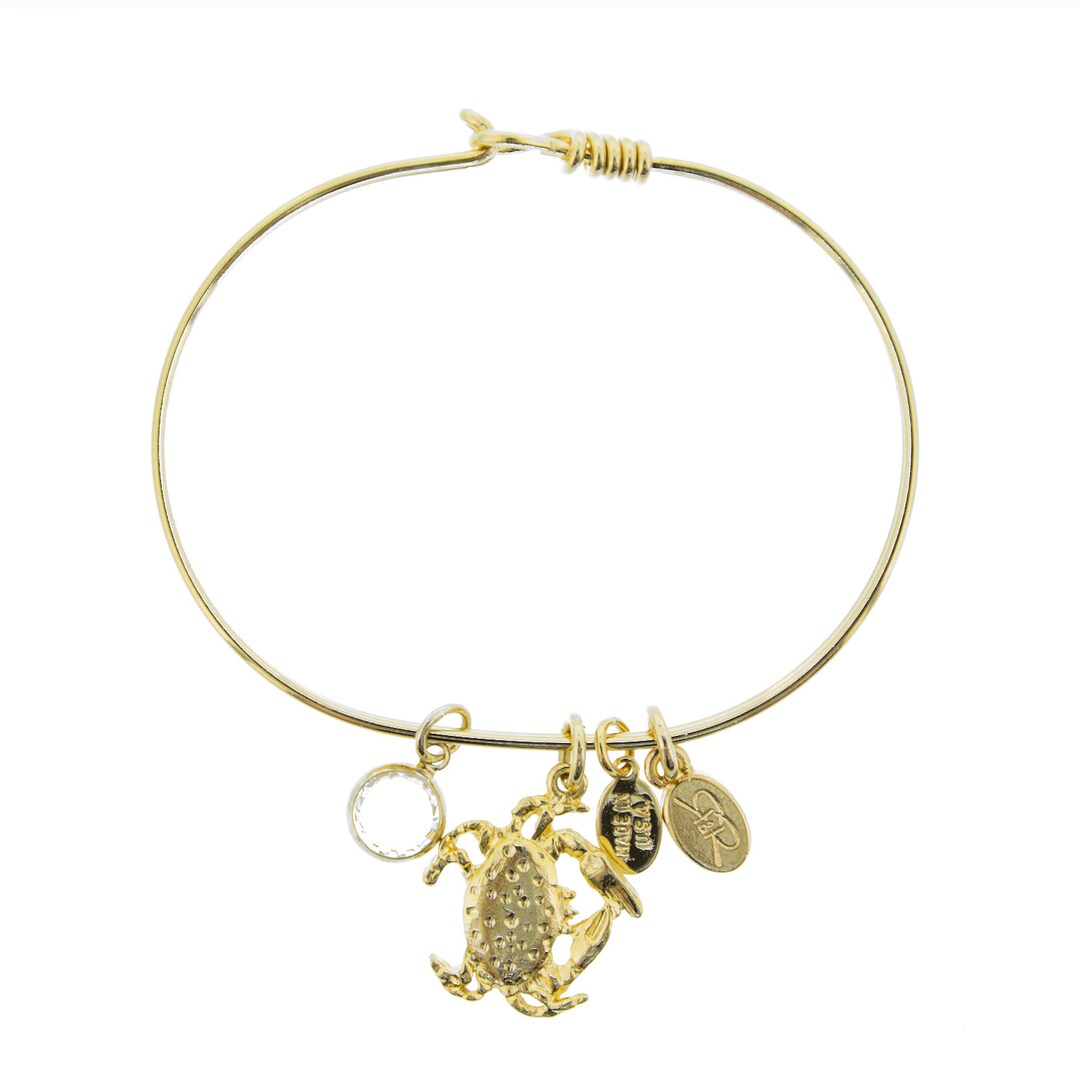 Gold Crab Bracelet With Swarovski Crystal - Etsy