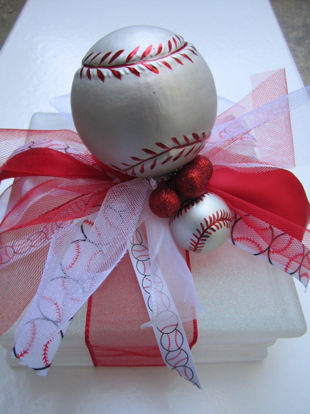 Baseball, Lighted Glass Block, Night Light, Boy's Room, Decoration ...