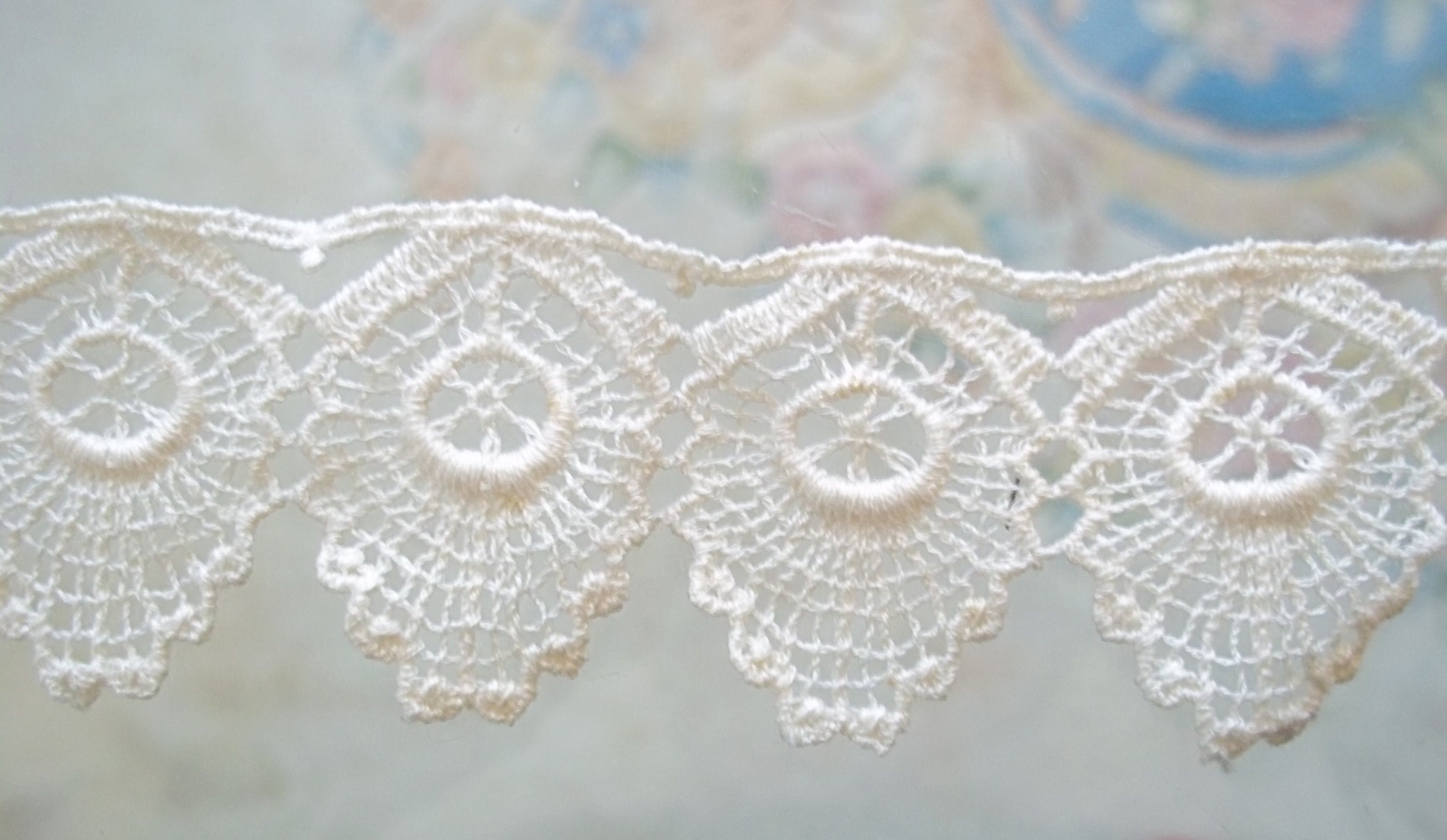 4 Pcs Antique Lace Trim Embellish Machine-made Leaver Lace to Replicate ...