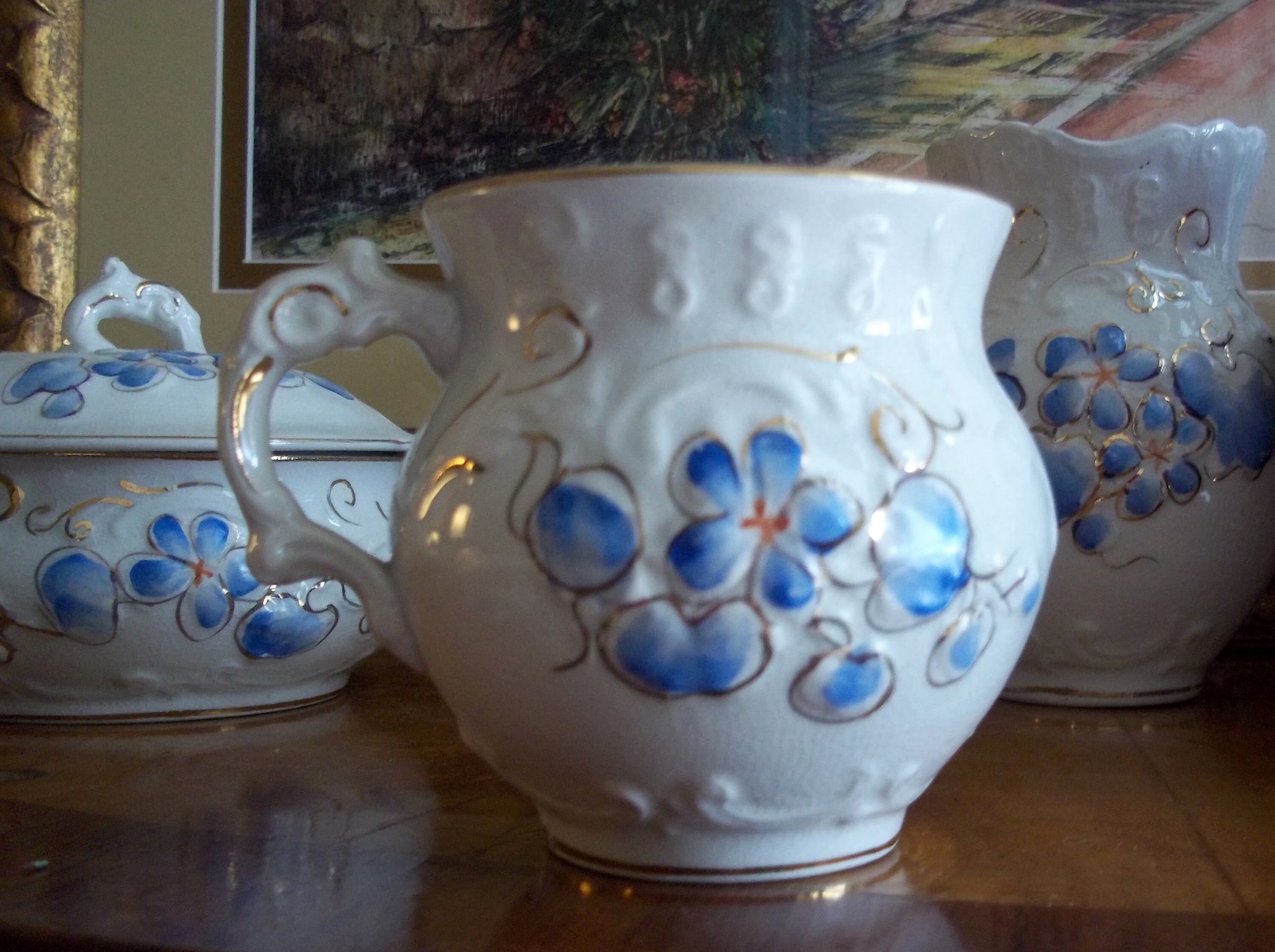 Home Pottery Living Bath Boudoir Decor Very Beautiful Chamber Bath Set ...