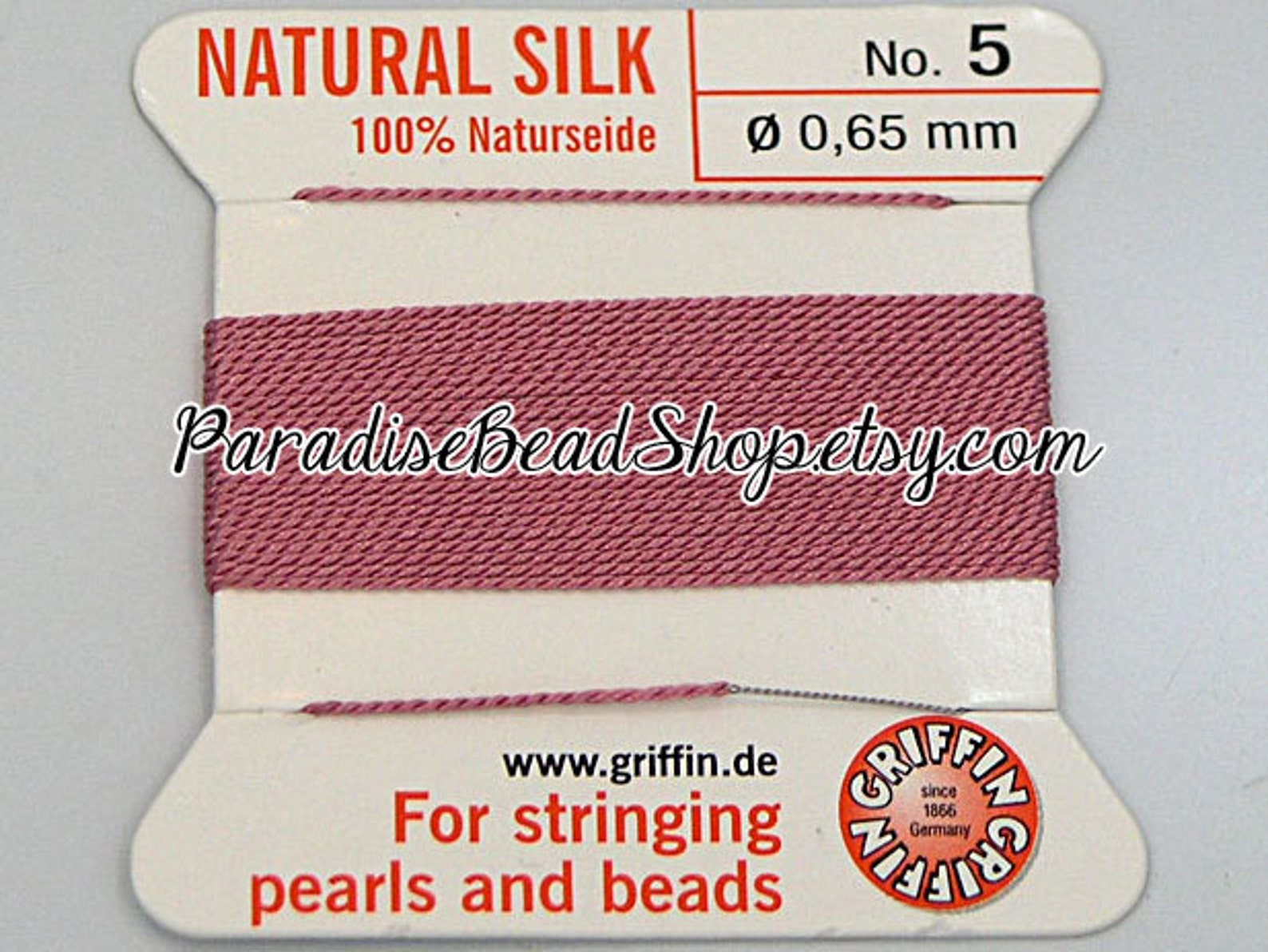 Silk Beading Thread, Griffin Beading Cord With Needle, Dark Pink - Etsy