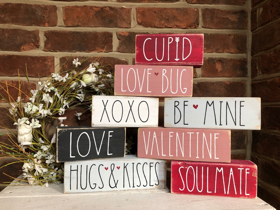 Rae Dunn Inspired Valentines Handmade Wooden Plaques - Etsy UK