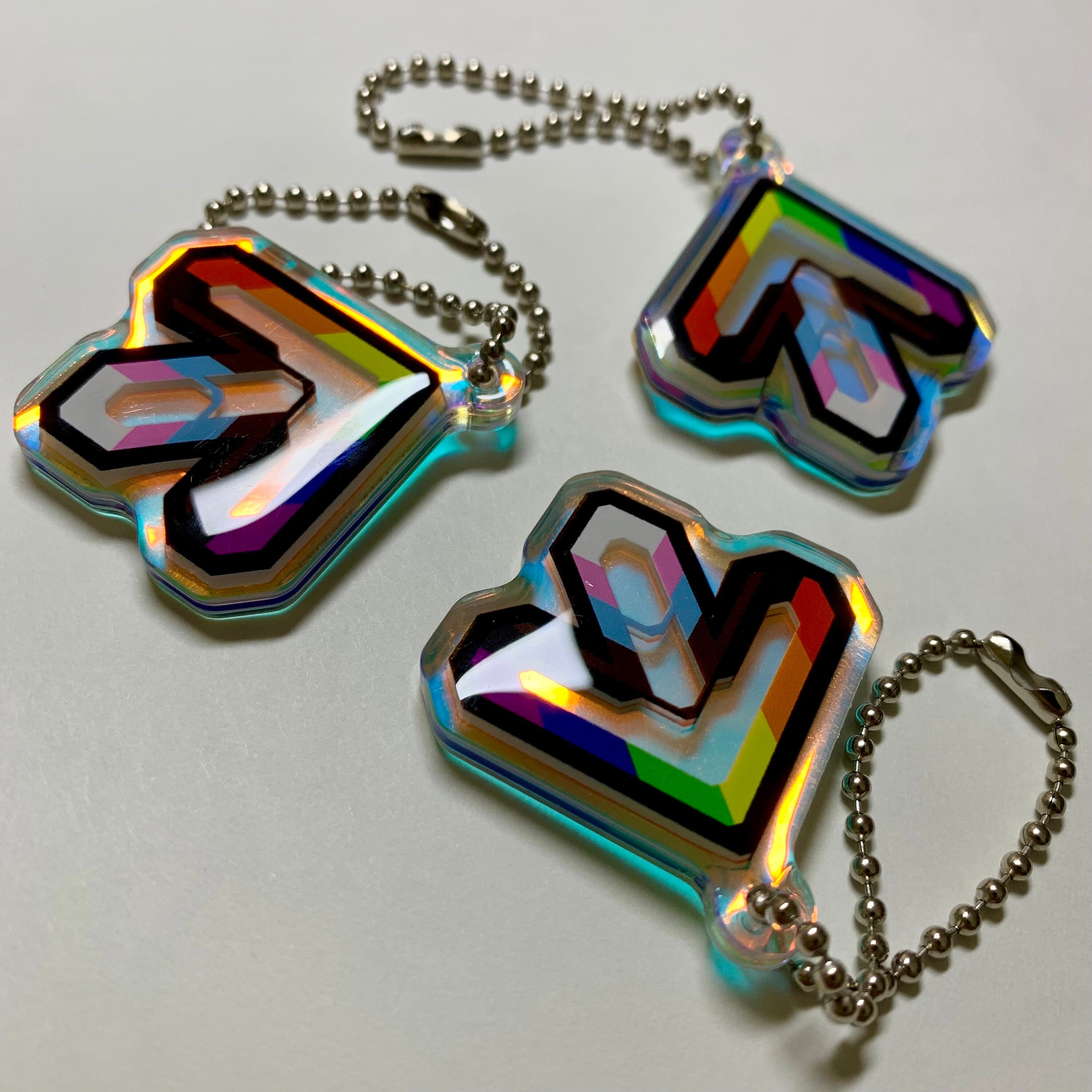 Rainbow DDR LGBTQIA+ Pride Arrows 1 Inch Acrylic Keychain | Gay Pride ...