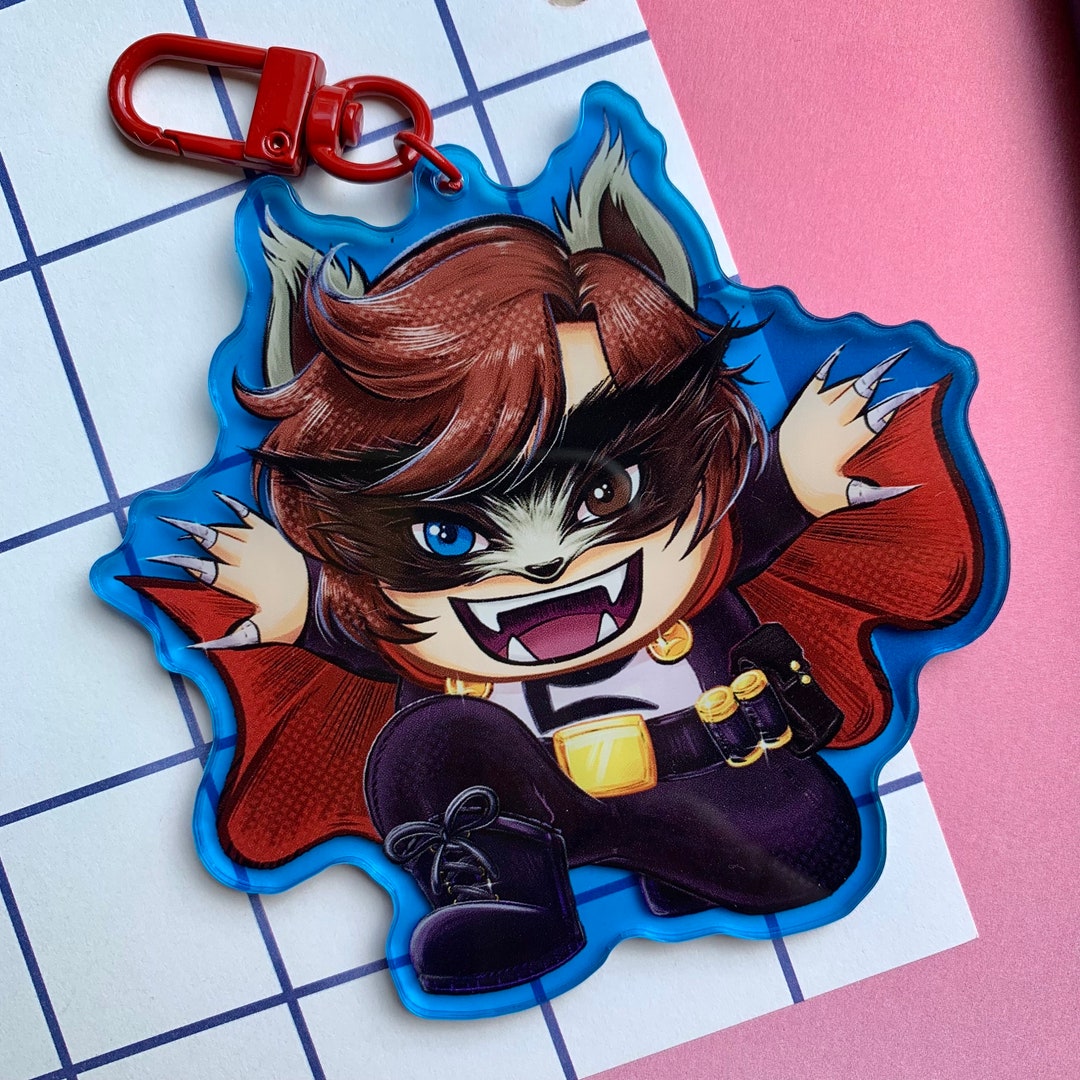 Eric Raccoon Acrylic Keychain - Etsy