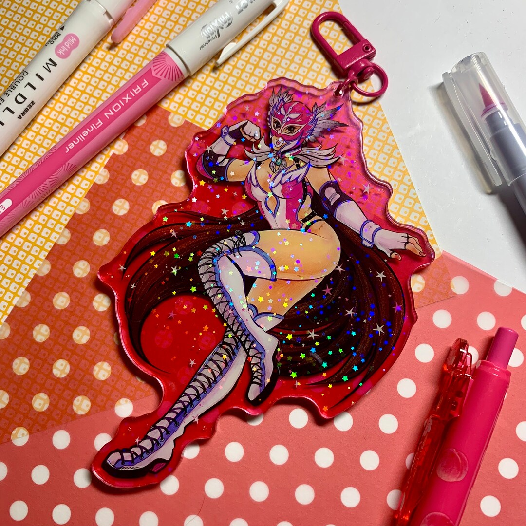 Tekken Jaycee Julia Chang 5 Inch Holographic Keychain - FGC Fighting ...