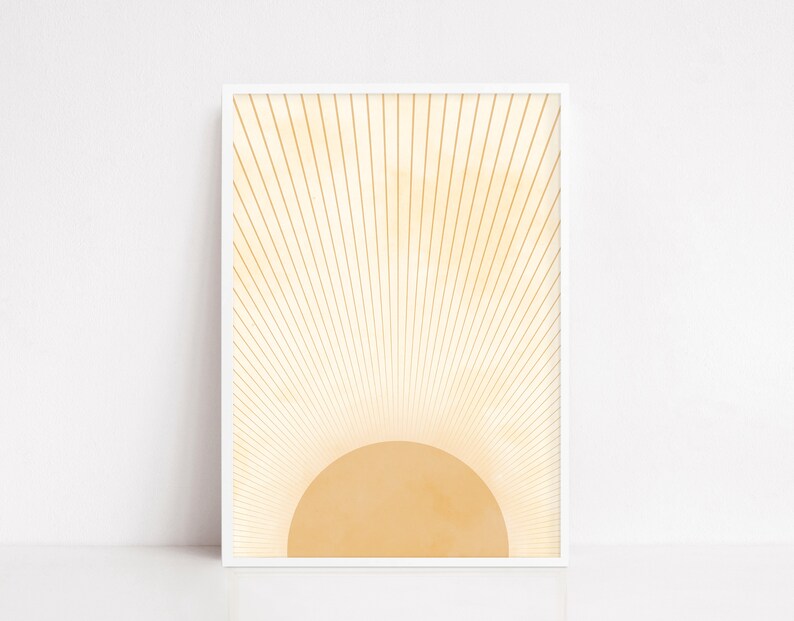Vintage Golden Sunrise Print Cloudy Sunrise Print Abstract - Etsy