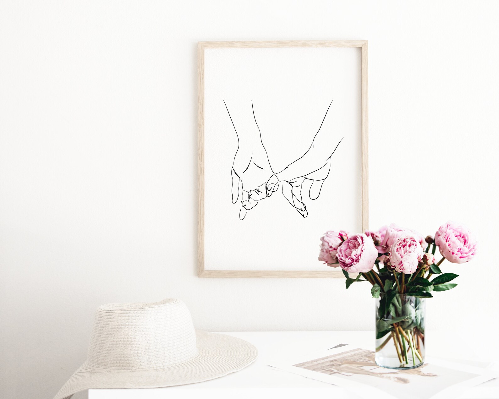 Pinky Swear Printable Pinky Promise Line Art Pinky Swear Print Single ...