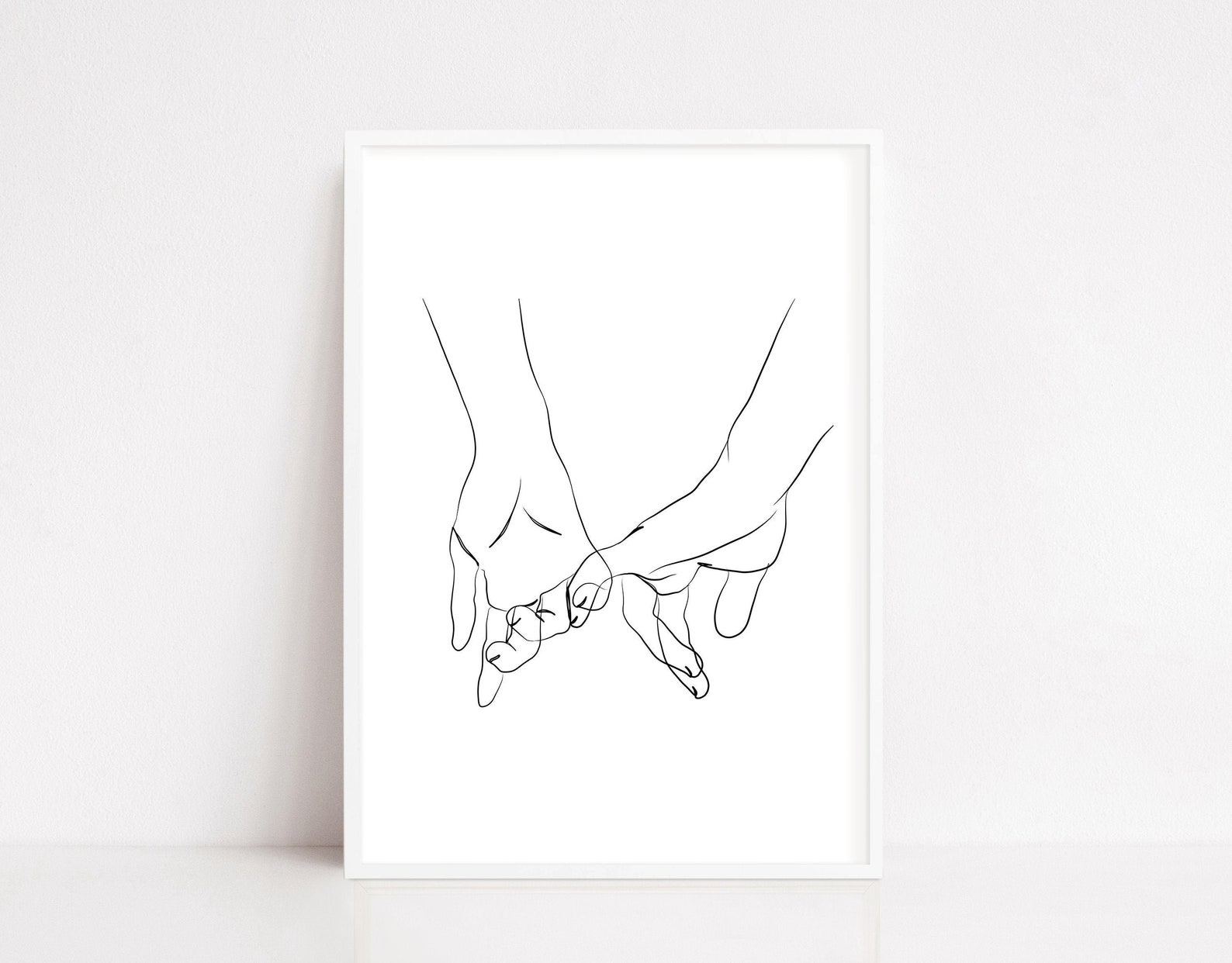 Pinky Swear Printable Pinky Promise Line Art Pinky Swear Print Single ...