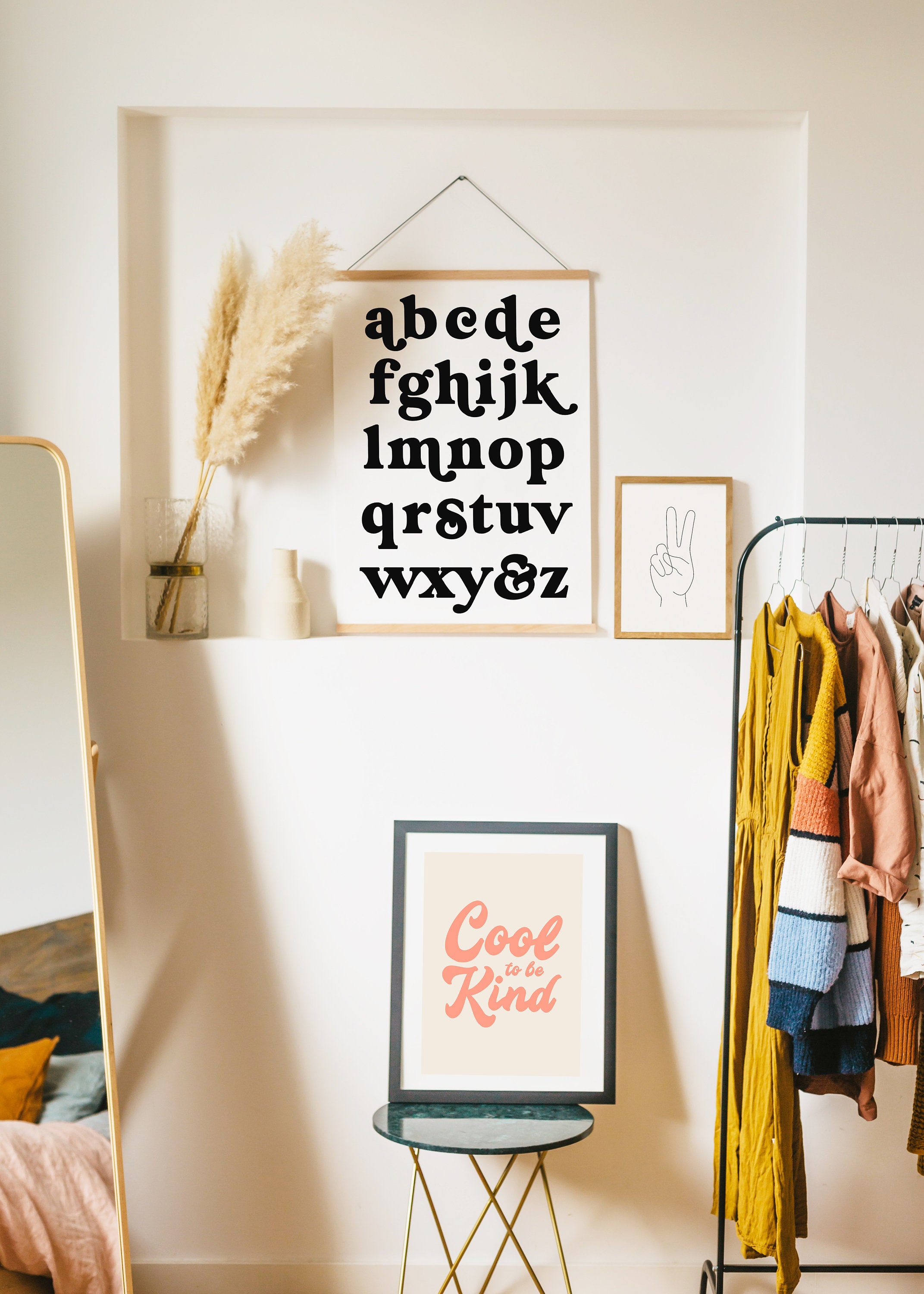 Retro Alphabet Poster Alphabet Print ABC Print - Etsy