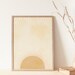Vintage Golden Sunrise Print Cloudy Sunrise Print Abstract Sun Wall Art ...