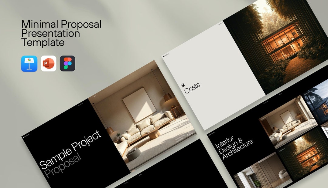 Mono Project Portfolio Template – Figma – Keynote – Powerpoint – Minimalist Design Studio ...