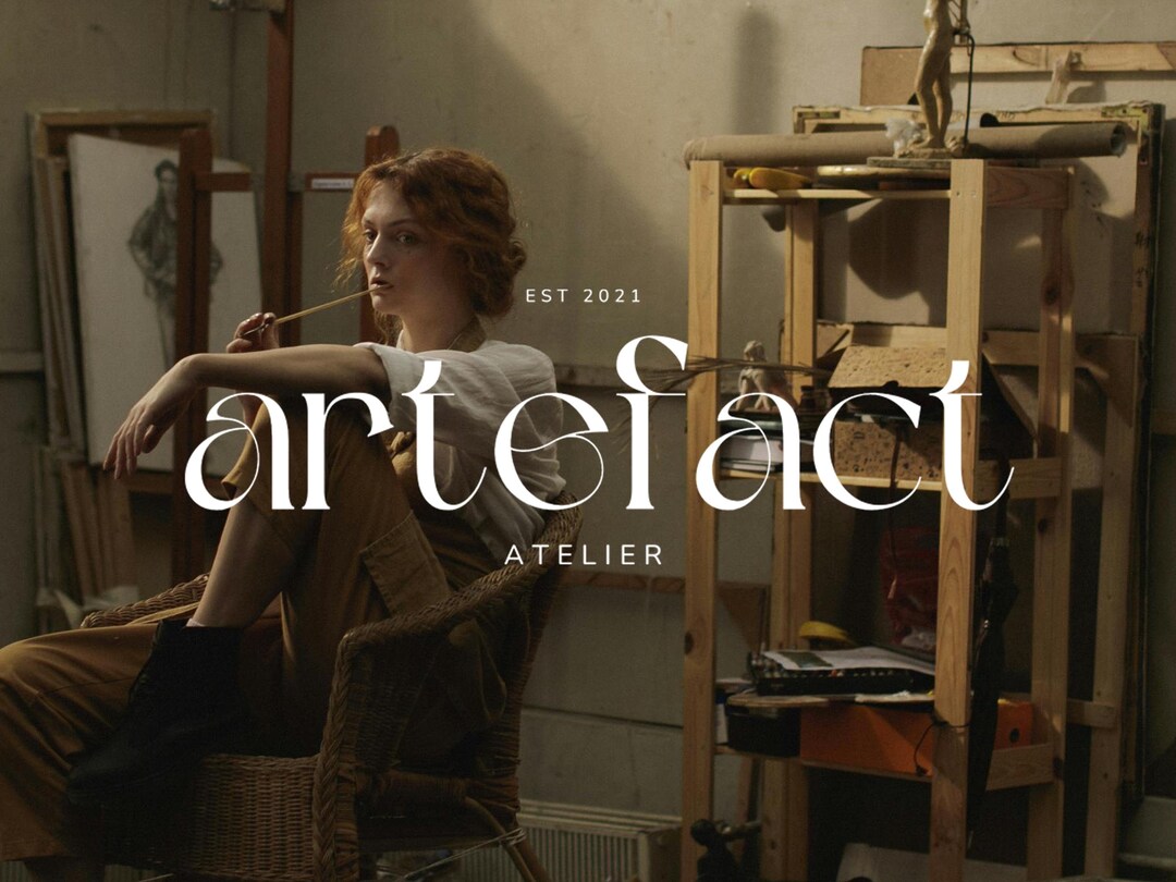 Artefact - Stylish Text Logo Design - Editable Serif Template - DIY ...