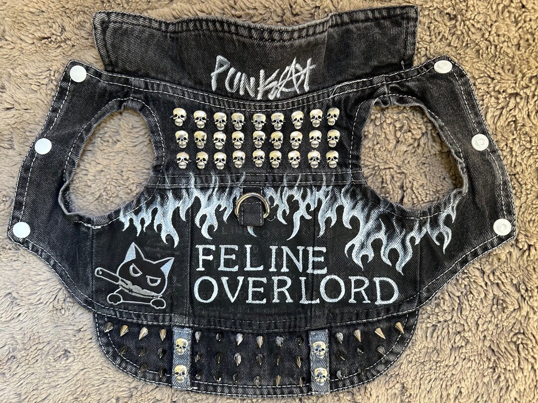 Feline Overlord Battle Vest, Sphynx Cat Clothing - Etsy