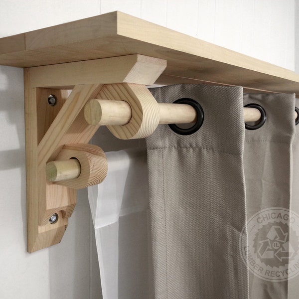 Wooden Curtain Rod - Etsy