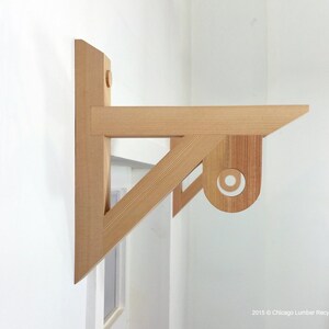 Pair of Reclaimed Wood Brackets, Supports an 8 Shelf and a 1.25 ...